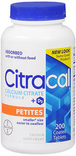 Citracal Calcium Citrate Petites, 200 Tablets - Medshopexpress
