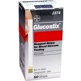Glucostix Reagent Strips for Blood Glucose Testing - 50ea - Medshopexpress