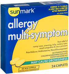 Sunmark Allergy Multi-Symptom Relief – 24 Caplets - Medshopexpress