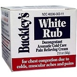 Buckley's White Rub Decongestant and Pain Relieving Cream - 2 OZ ...