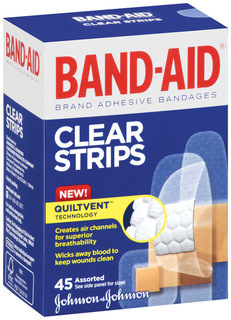 Band-Aid Adhesive Bandages, Clear/Transparent – 45 Ea. - Medshopexpress