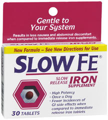 Slow FE Slow Release 142 Milligram Iron Supplement - 30 Tablets ...