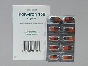 Cypress Poly-Iron 150 Milligrams - 100 Capsules - Medshopexpress