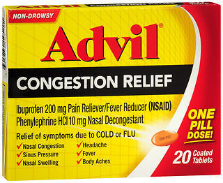 Advil Congestion Relief – 20 Coated Tablets - Medshopexpress