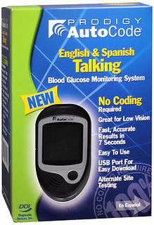Prodigy AutoCode English and Spanish Talking Blood Glucose Monitoring ...