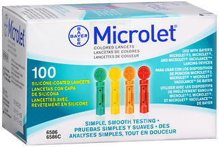 Bayer Microlet Colored Lancets – 100 Ea. - Medshopexpress