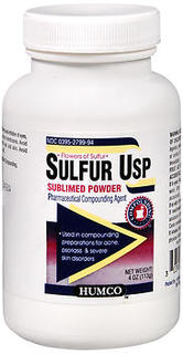 Humco Sulfur USP Sublimed Powder - 4 OZ - Medshopexpress
