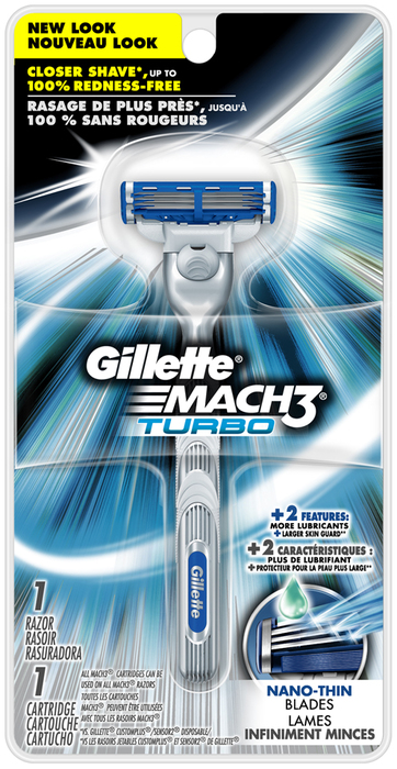 Gillette Mach 3 Turbo Razor System - 1 EA - Medshopexpress