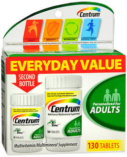 Centrum Adults' Multivitamin/Multimineral Supplement Tablets - 130 CAP ...