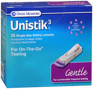 Unistik 3 Gentle Safety Lancets 30 G 25 Count - 25 EA - Medshopexpress