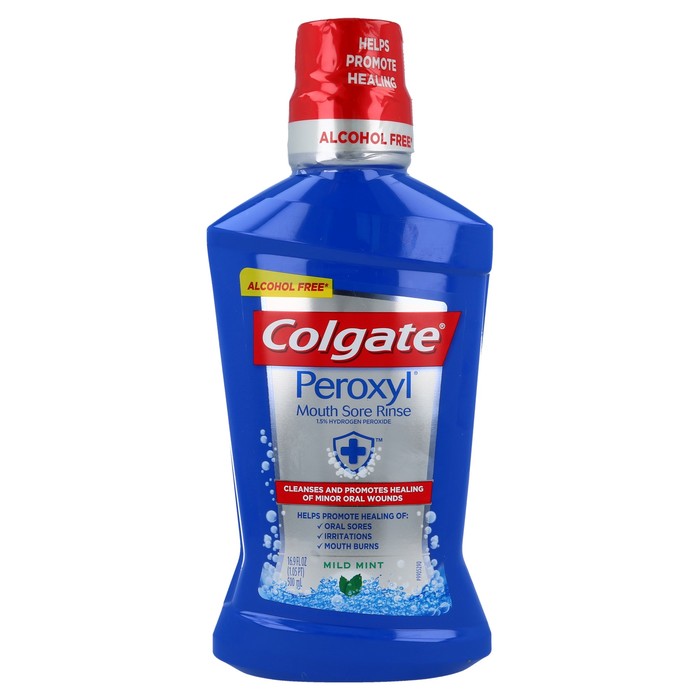 Colgate Peroxyl Mouth Sore Rinse Original Mint - 16 OZ - Medshopexpress