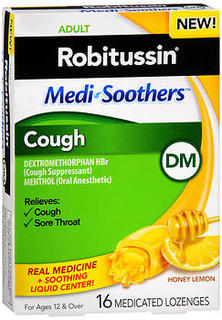 Robitussin Medi-Soothers Adult Cough DM Lozenges Honey Lemon - 16 EA ...
