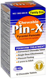 Pin-X Pinworm Treatment Chewable Tablets - 12 TB - Medshopexpress
