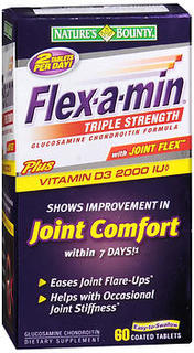 Flex-a-min Glucosamine Chondroitin MSM Tablets Maximum Strength - 60 TB ...