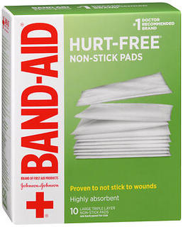 BAND-AID Non-Stick Pads Large 3 inch x 4 inch - 10 EA - Medshopexpress